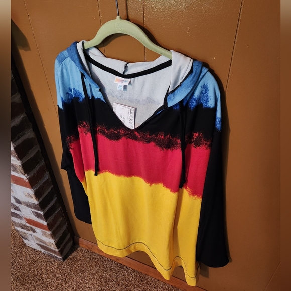 LuLaRoe | Tops | Lularoe Eliza Long Sleeve Hooded Top | Poshmark